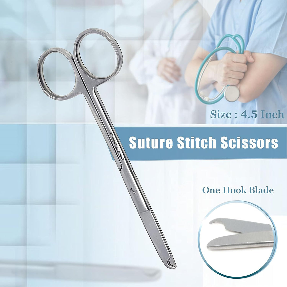 8 Pcs Laceration Dissecting Set Complete Suture Instrument Kit, Stainl ...