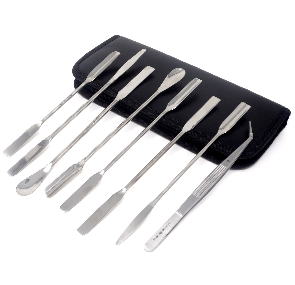 8 Pcs Double Ended Spoon Laboratory Spatula Mixing Sampling Scoop in a ...