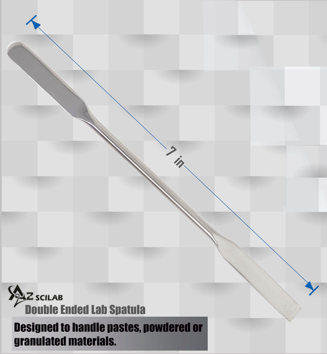 Stainless Steel Double Ended Micro Lab Spatula Sampler, Square & Round ...